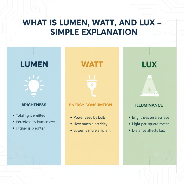 What is Lumen, Watt, and Lux – Simple Explanation – Bangla Bati